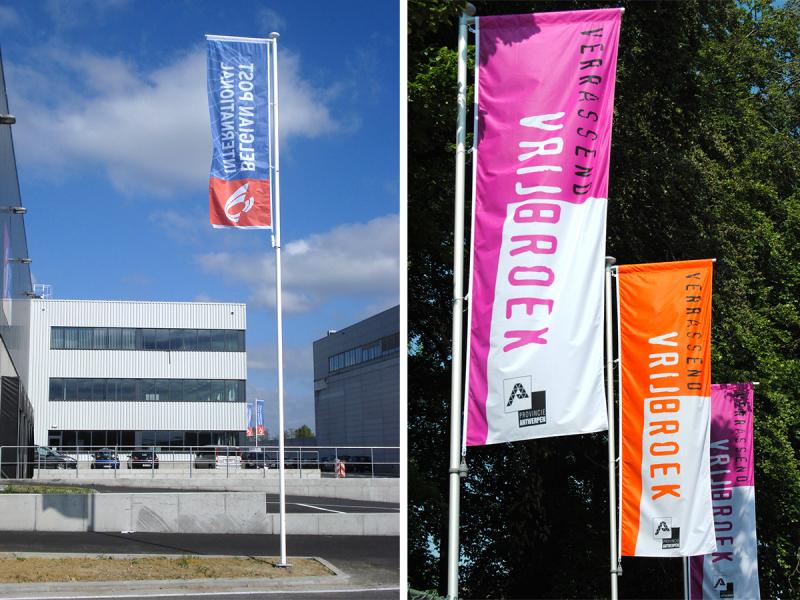 Vlaggen bedrukken met eigen logo | Brandspot